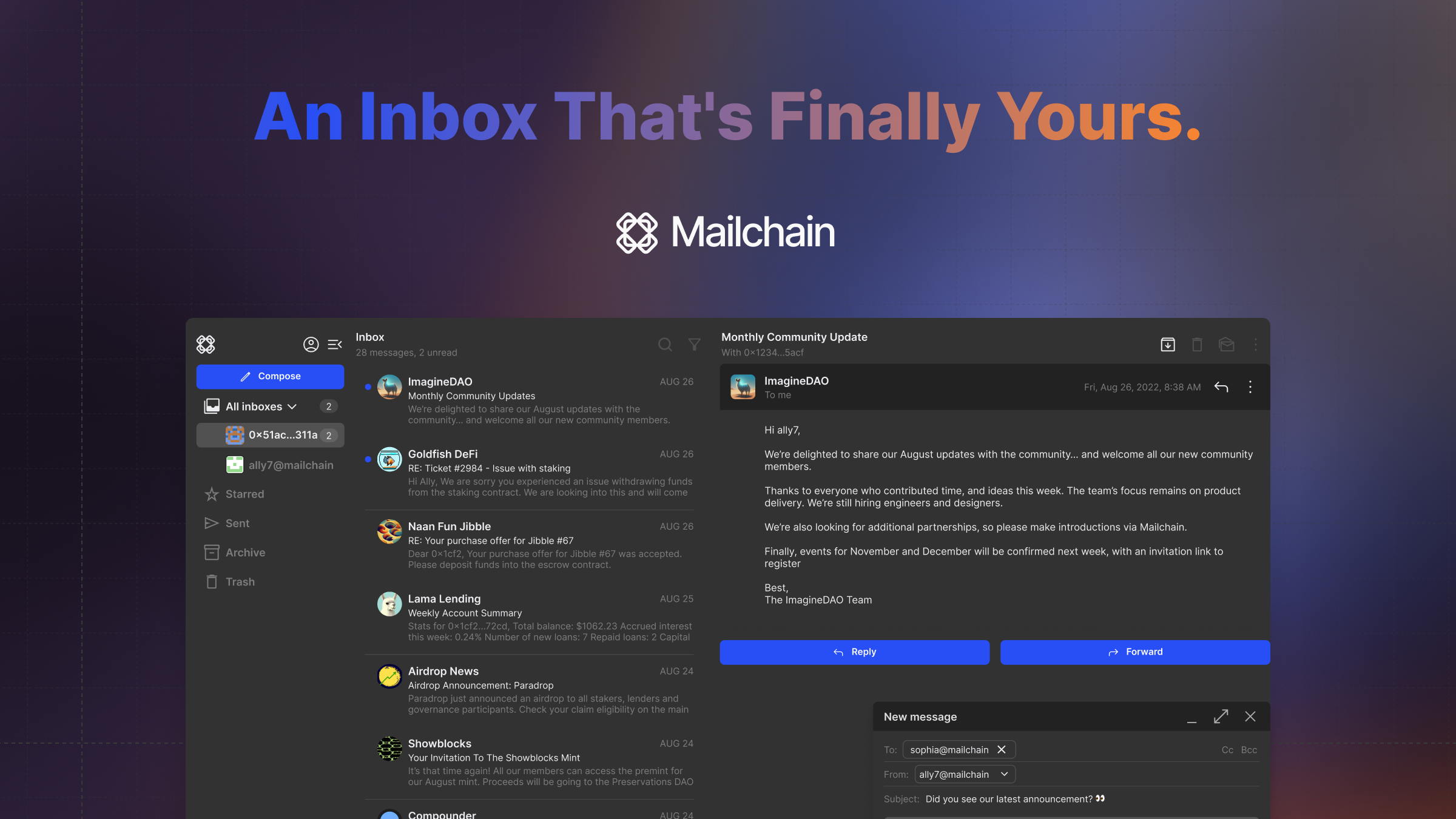 Mailchain | Add web3 email to your project